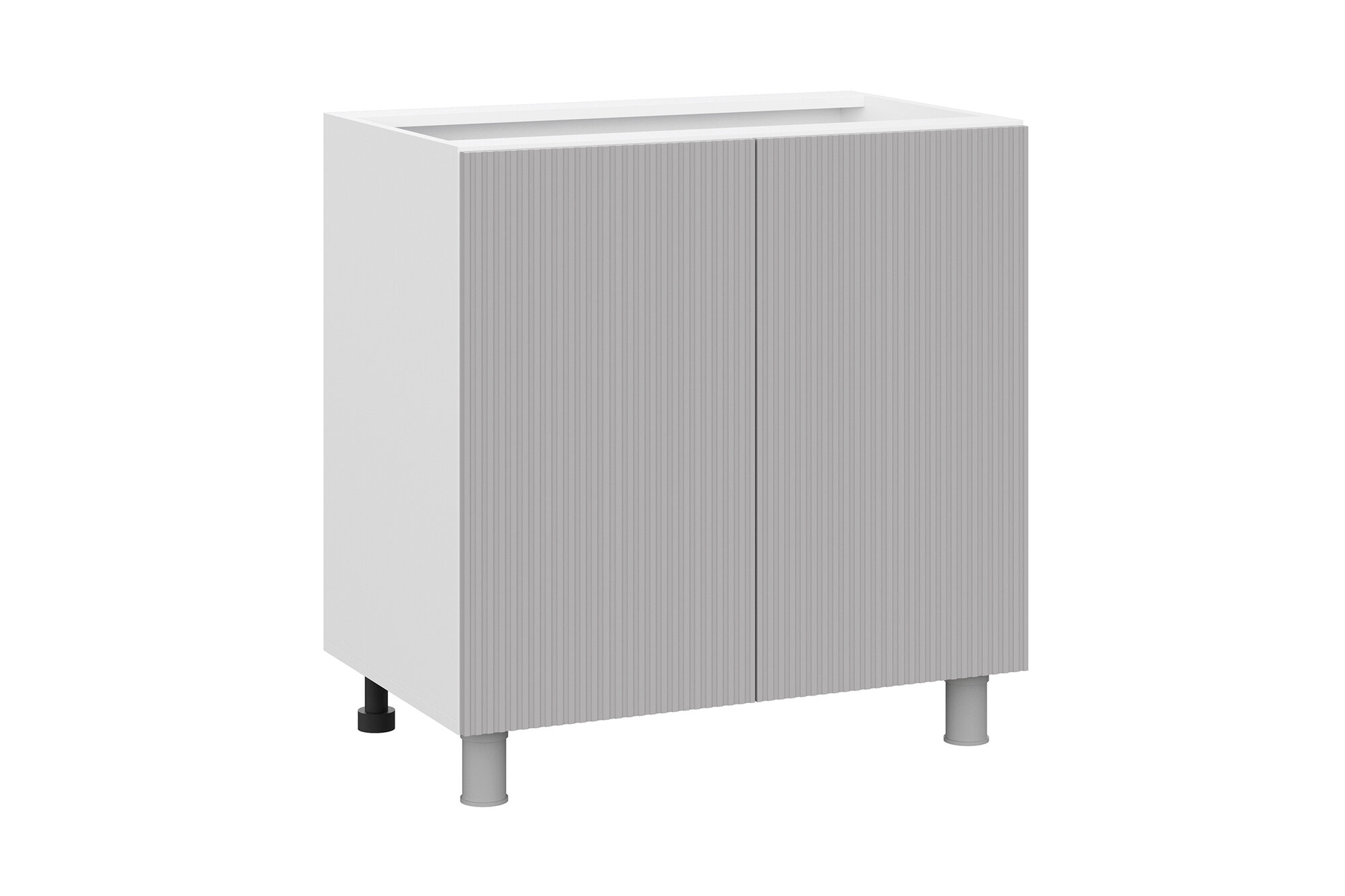 Шкаф напольный Нонтон Ритея, 80x50.6x82.4 см, белый / Серебряная вуаль