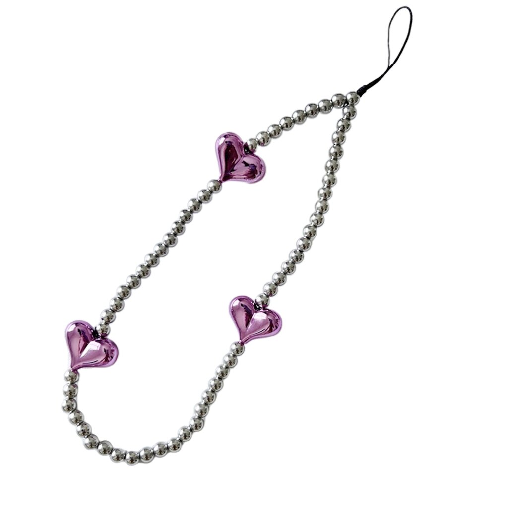 Мода В Форме Сердца Из Бисера Для Телефона Ремешок Красочные Розовое Сердце Из Бисера Брелок Сердце Из Бисера Брелок Телефон Ремешок