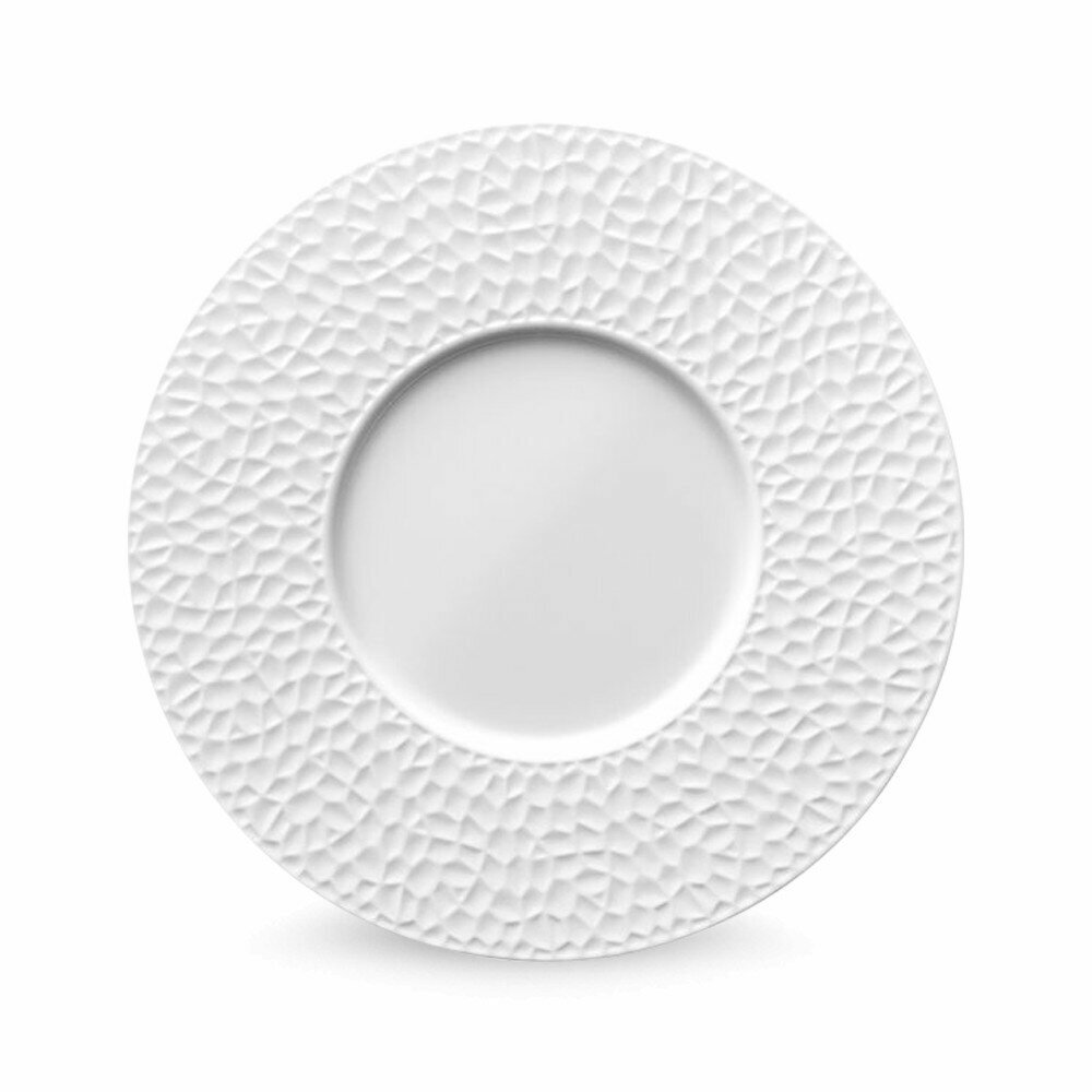 Блюдце для чайной чашки FRAGMENTS BLANC, 15.8 см, фарфор, белый, рельеф 227850 Collection L