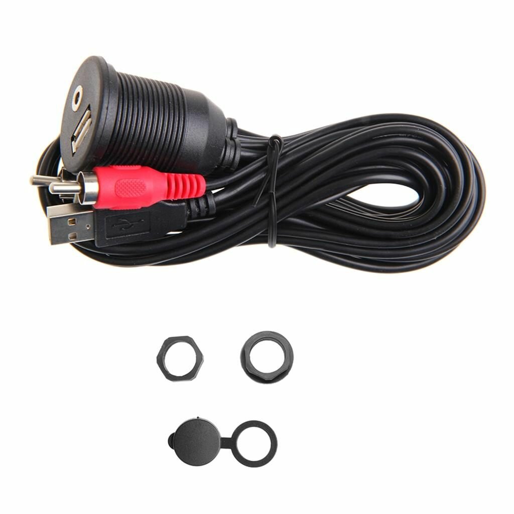 Кабель USB 3.5 мм Female - RCA, - набор из трех частей