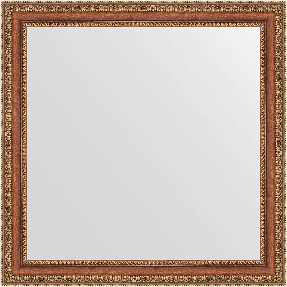 Зеркало EVOFORM в багетной раме - бронзовые бусы на дереве 60 mm (65x65 cm) 3139