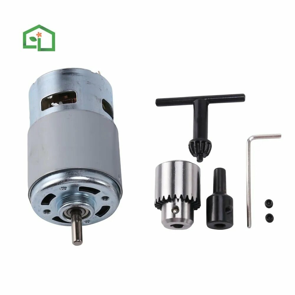 (G P O V) Электродрель DC 12-24V 775 Motor с сверлильным патроном Dc совместим полировки сверления вырезывания