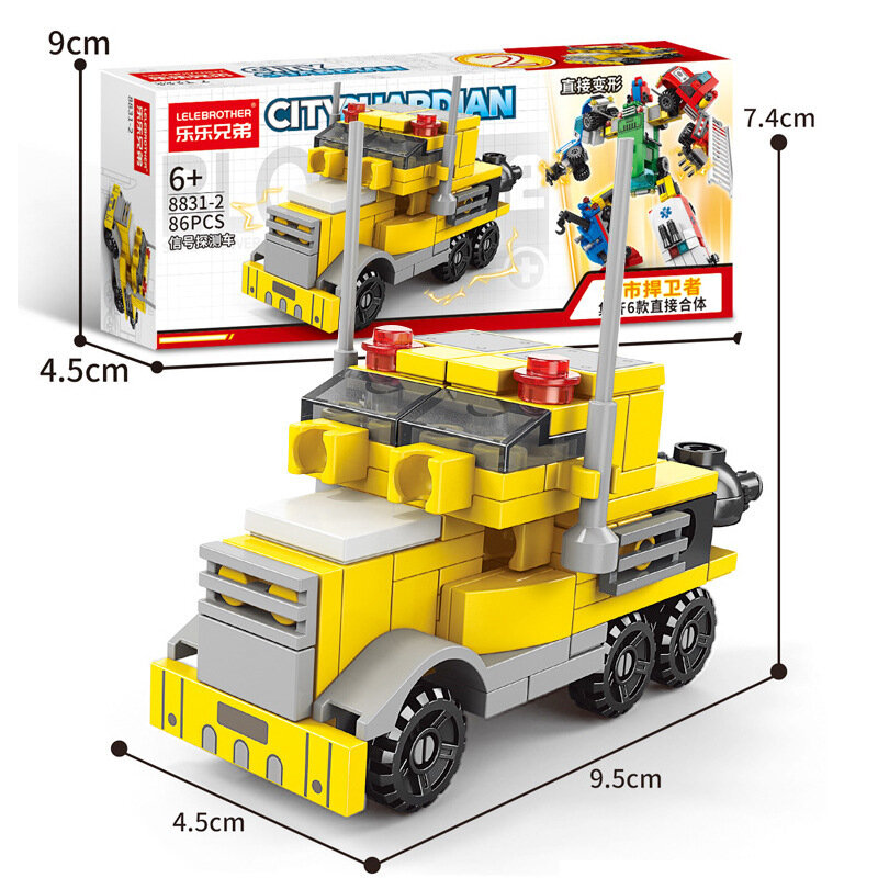 8831 совместим с набором пазлов LEGO для мальчиков, позволяющим детям собирать автомобили, роботов-трансформеров, Кинг-Конга.