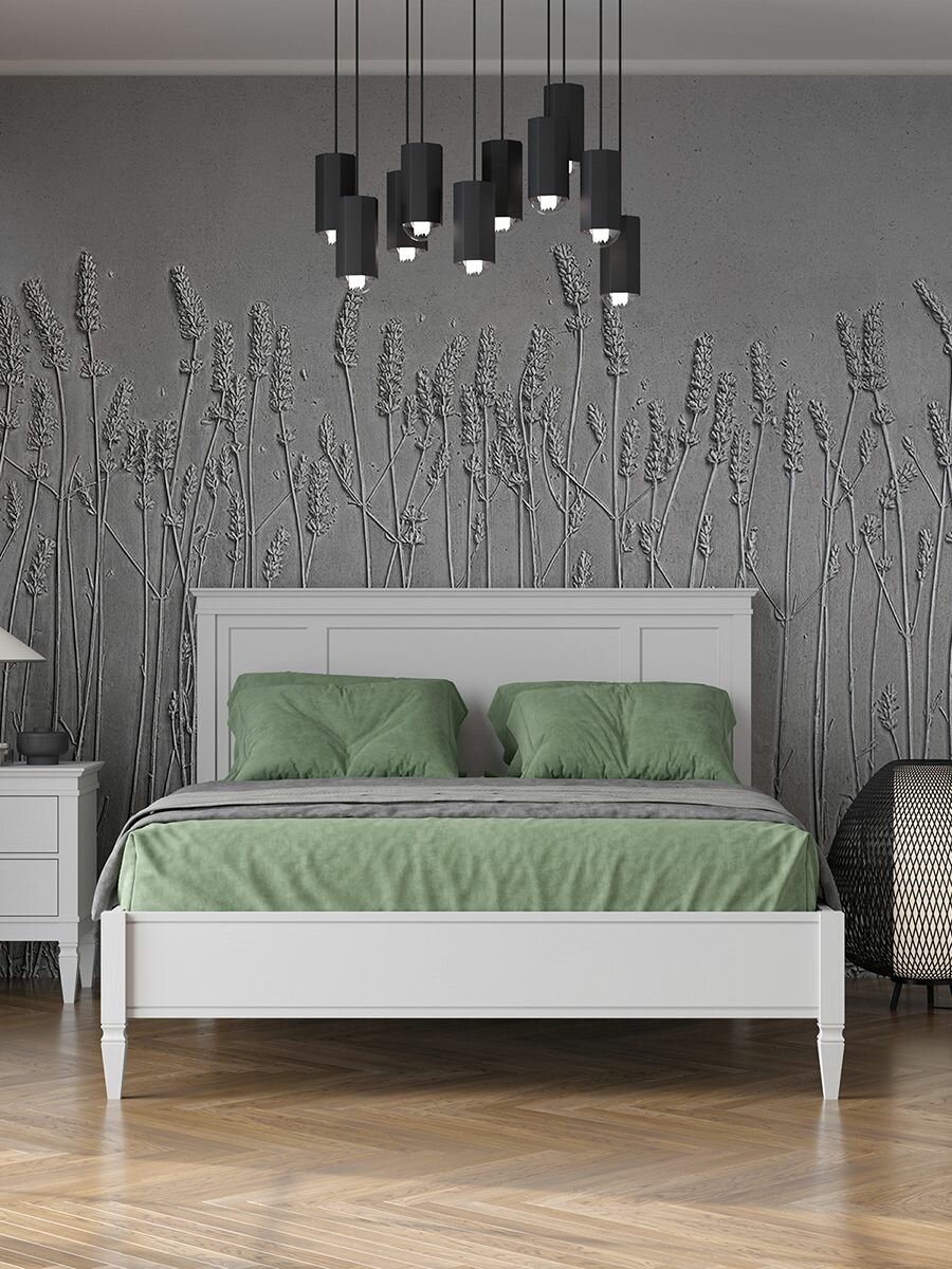 Кровать Спальня Ольса-С 160 (белый лак)