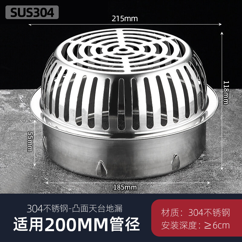 Горячая распродажа304 Нержавеющая сталь крышка для дренажа на крыше, балконный фильтр для канализации, сетка для водостока из ПВХ, антизасоряющаяся сетка для дренажной трубы