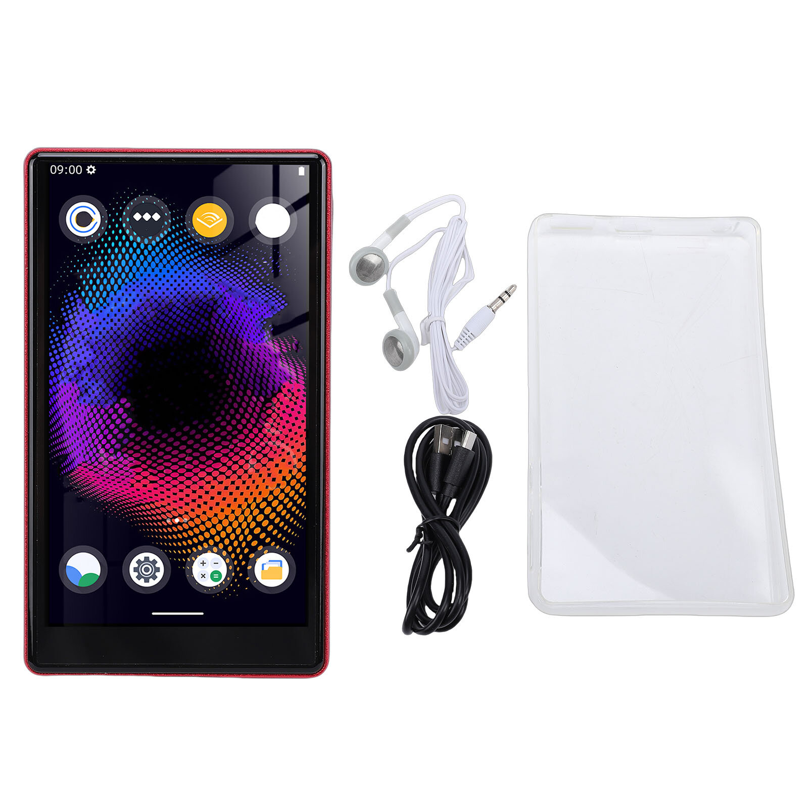 MP3-плеер 128 ГБ, Bluetooth, Wi-Fi, MP4, MP5-плеер с 5,0-дюймовым сенсорным экраном, чип MTK MT6762, Hi-Fi звук без потерь для детей, взрослых, красный