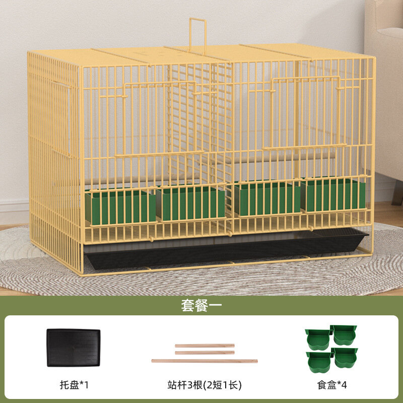 Большая клетка для птиц для домашнего использования, для попугаев, волнистых попугаев, корелл, неразлучников, с перегородкой, двойной ящик для разведения, птичье гнездо