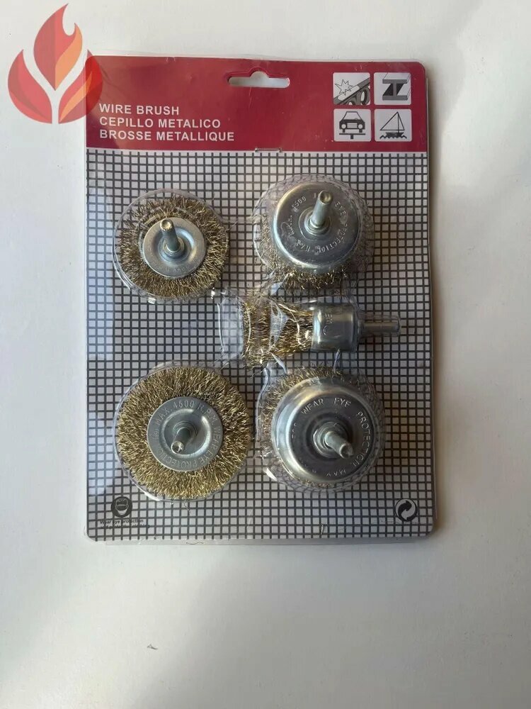 Набор щеток-крацовок для дрели и шуруповёрта. Корщетка металлическая для удаления ржавчины.