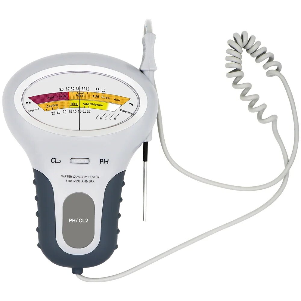 2 в 1, измеритель хлора PH, тестер хлора, тестер PH, тестер качества воды хлора, CL2, измерение для бассейна, аквариума