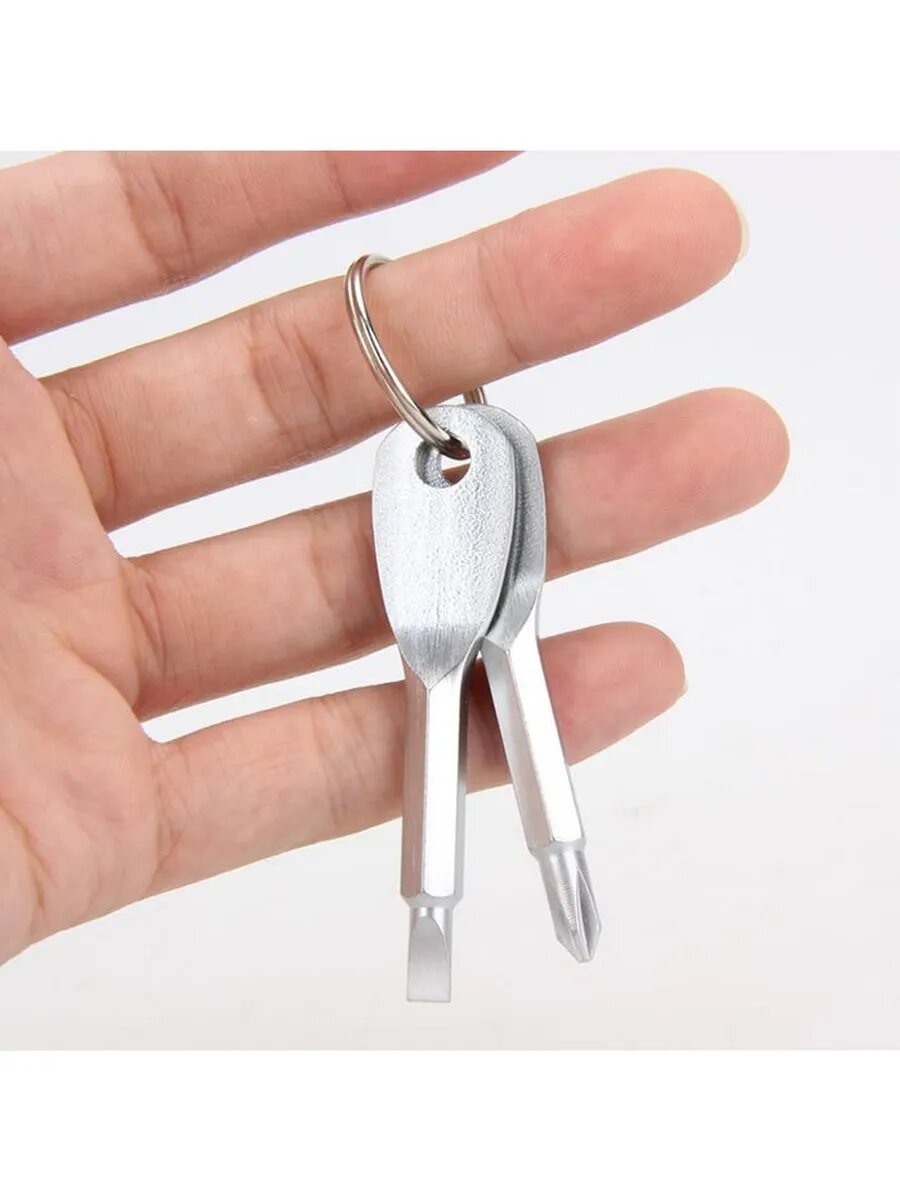 Мультитул-брелок EDC (серебристый, 1 шт)