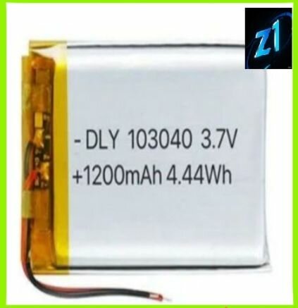 1шт Аккумулятор (батарея) универсальный, Li-Pol, 103040, 10*30*40мм, 3.7V/1200mAh Литиево - полимерная батарея-. Z1
