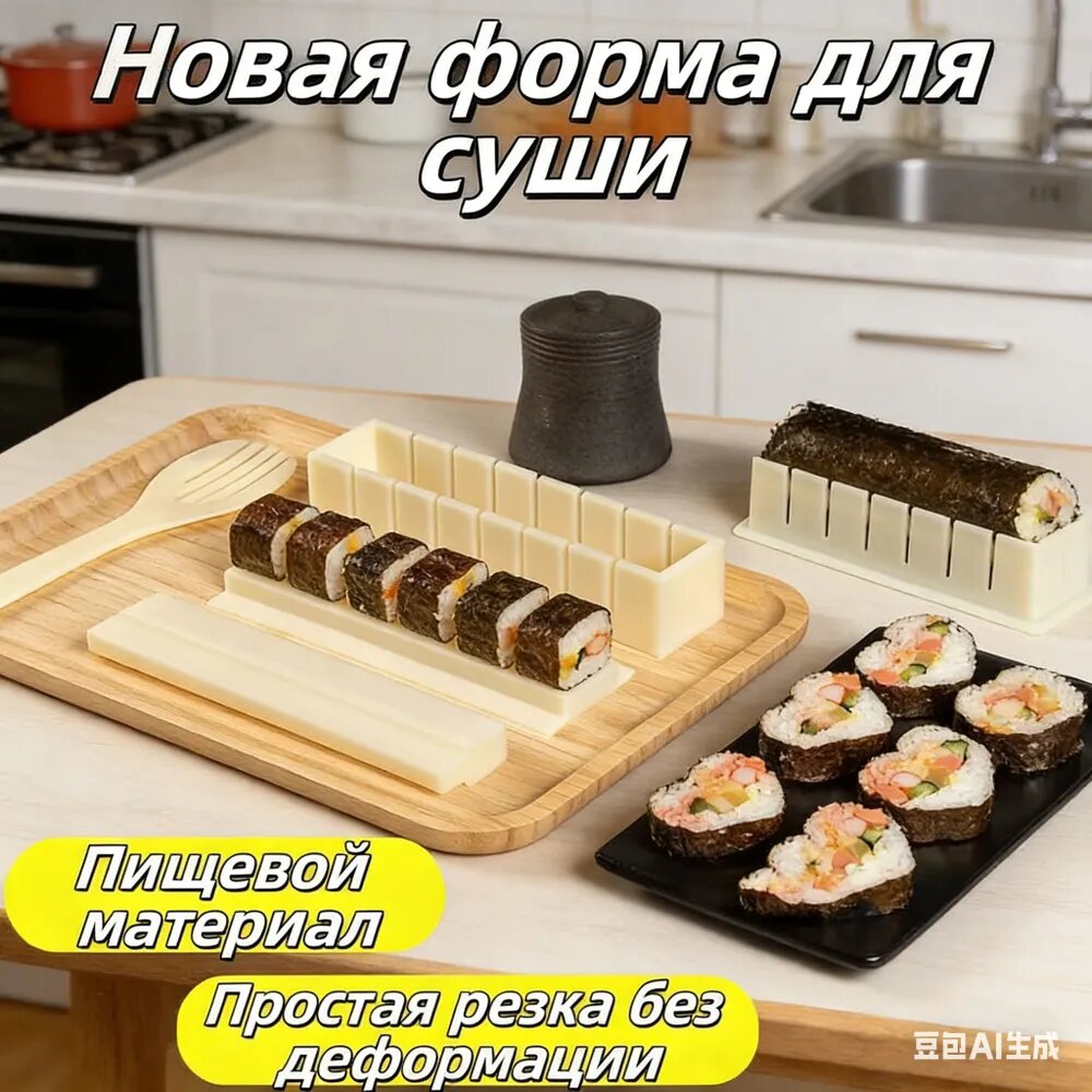 ZGZZ Циновка для роллов и суши, 3 предм. на 1 персон1