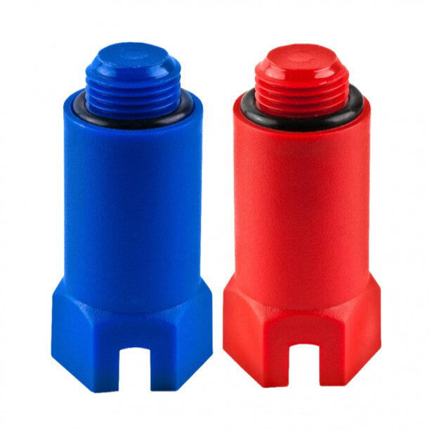 Комплект заглушек монтажных MASTERPROF 1/2" красная и синяя
