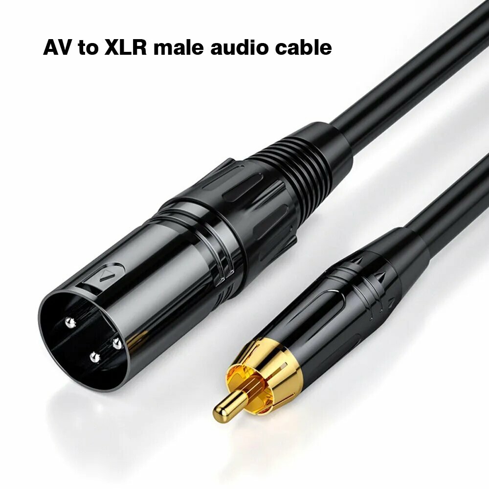 Аудиокабель RCA/XLR, 1.5 м, черный