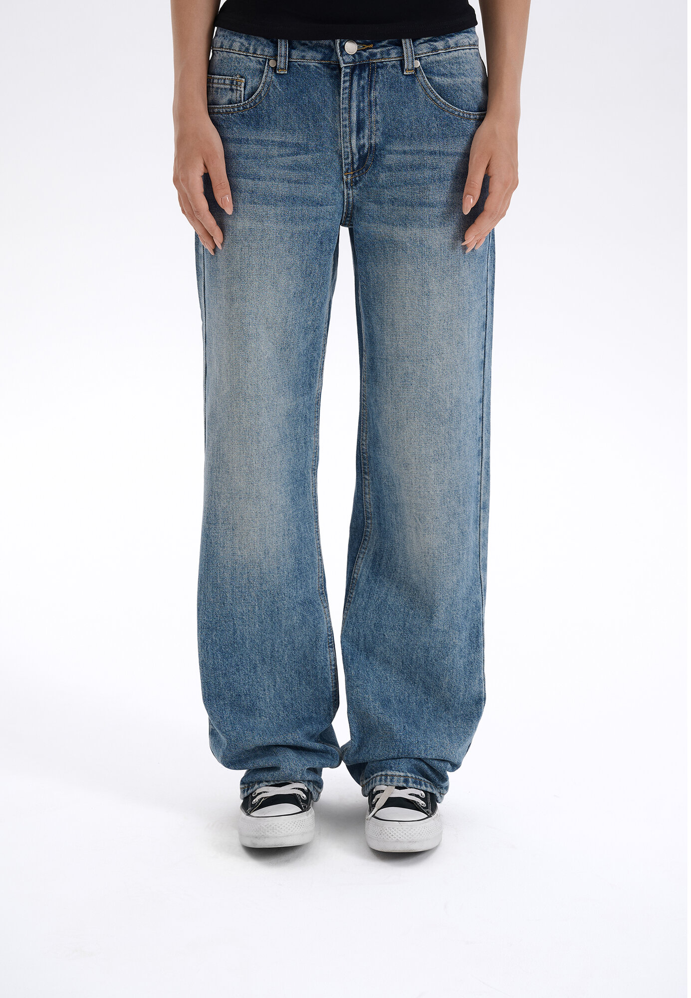 Джинсы багги 