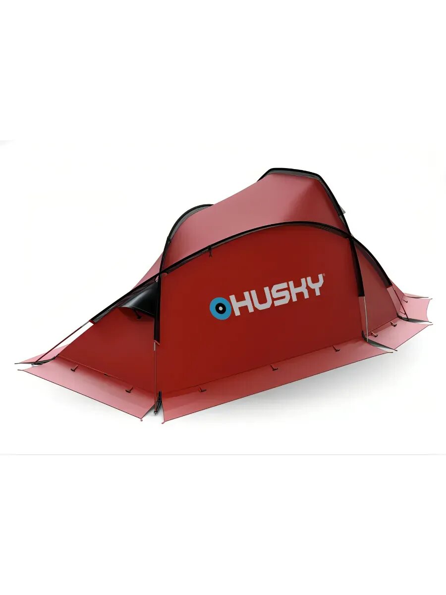Палатка туристическая экстремальная Husky FLAME 1, красный, двухслойная