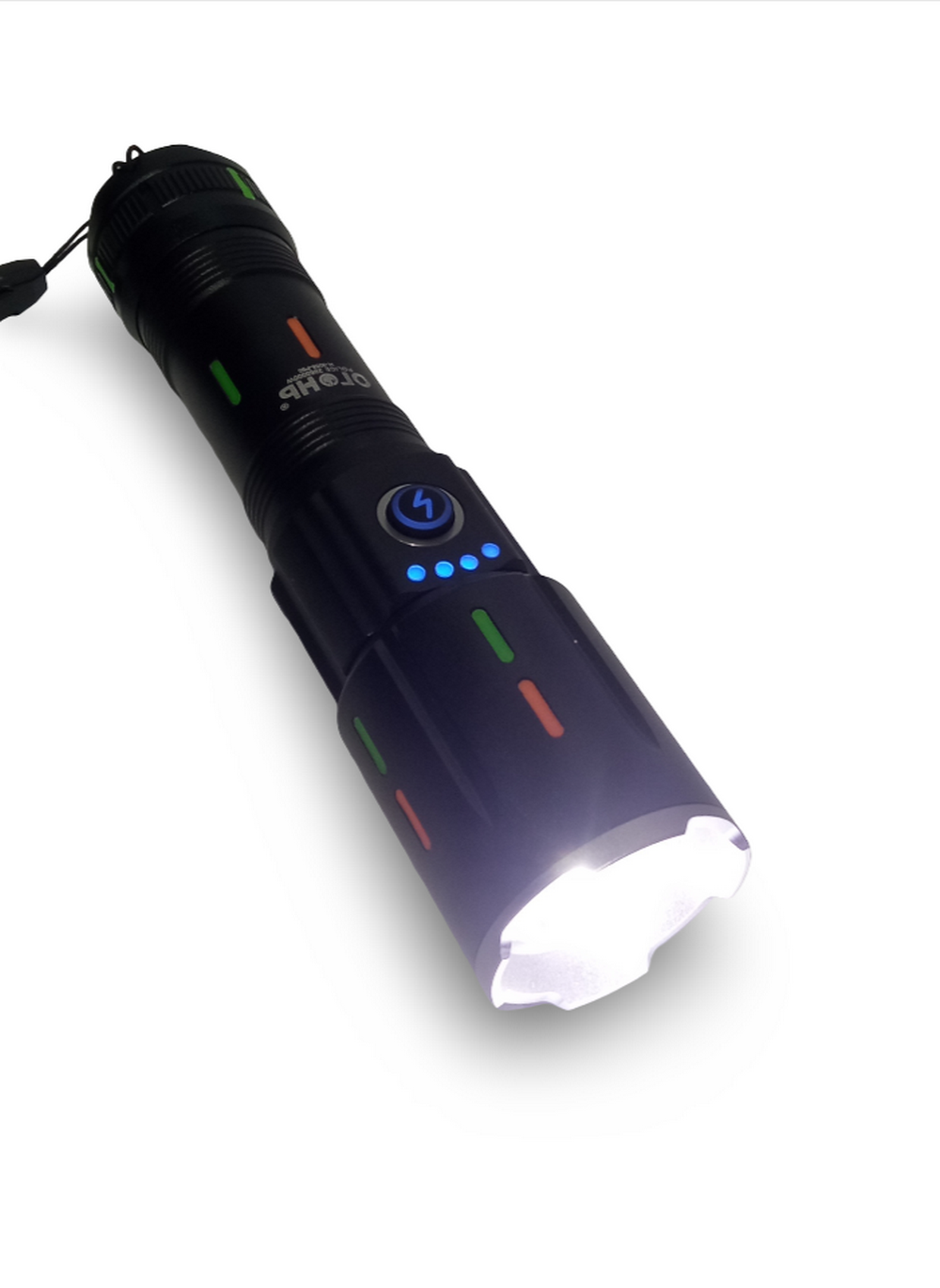 Фонарь ручной высокой яркости "белый лазер" Огонь H-3059-PM30-TG (черный)