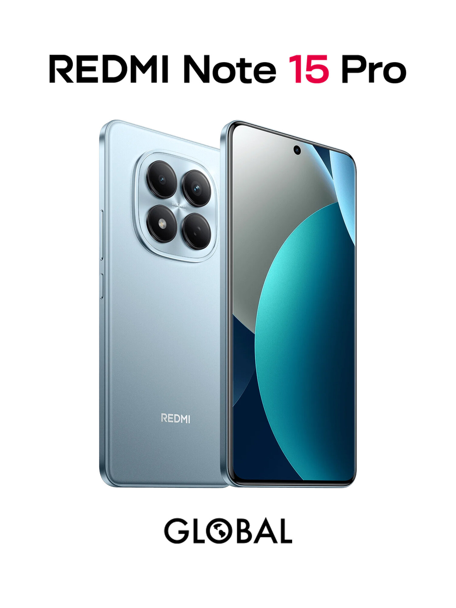 Смартфон Xiaomi REDMI Note 15 Pro 8/256Gb Glacier Blue (светло-синий) | Global