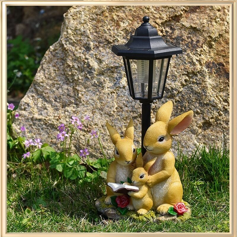 Садовая фигура "Фигурка", на газон, с подсветкой, смола, 33.5 см x 16 см x 15 см — фото 1