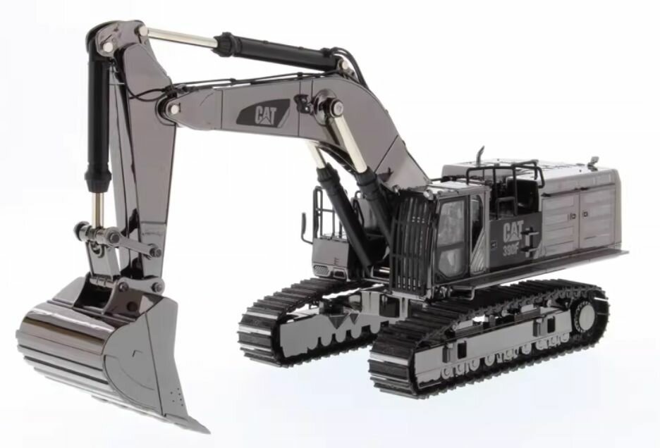 Готовая модель экскаватора Caterpillar 390F L в масштабе 1:50, хромированная отделка, металлический сплав, DM 85547