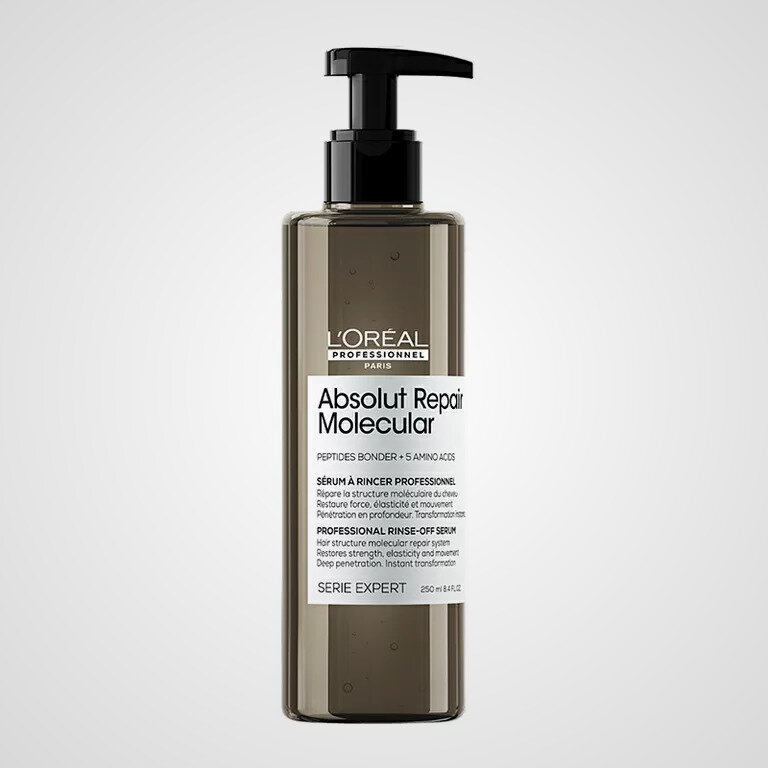 Смываемая сыворотка для восстановления поврежденных волос 250 мл L’OREAL ABSOLUT REPAIR MOLECULAR Rinse-off Serum Сыворотка 250 мл