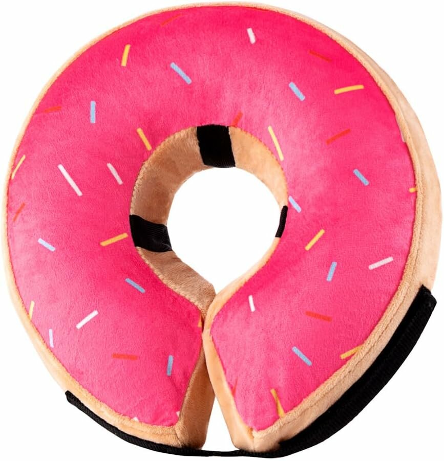 DINGXIAN Собачий воротник-пончик послеоперационный: Мягкий ошейник-конус для собак и кошек, альтернатива защитному воротнику, от лизания ран (S, M, L, XL)