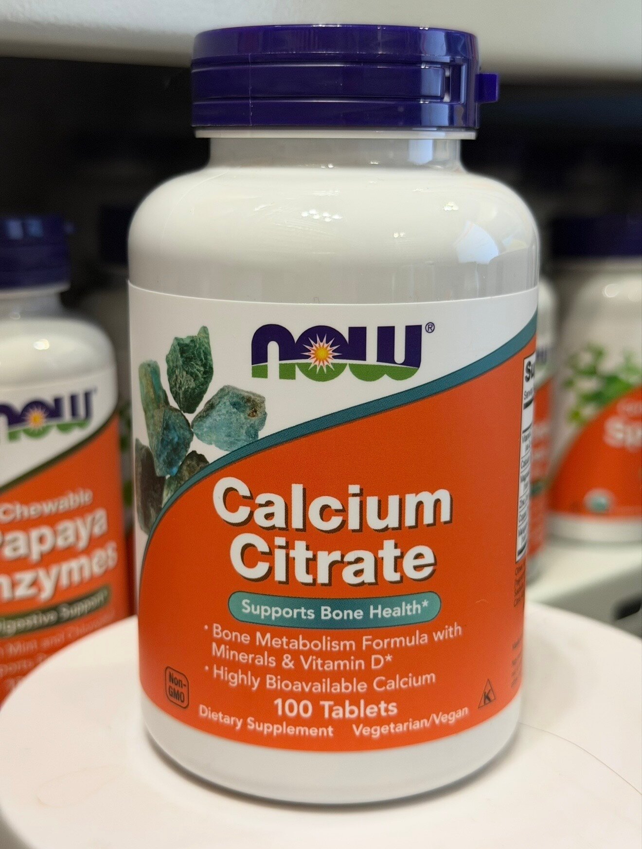NOW Calcium Citrate — кальций цитрат для костей, зубов и поддержки мышц, 100 таблеток