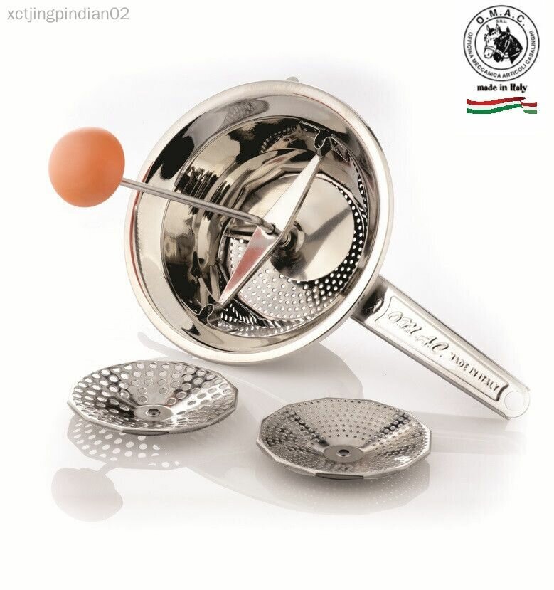 Ручное сито для протирки овощей, фруктов, ягод, томатов в пюре OMAC 195 Emanuel 3