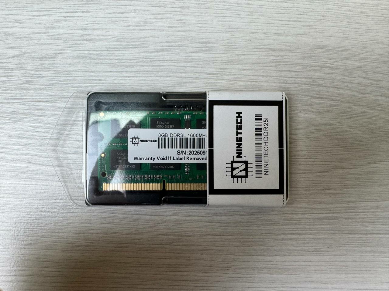 Оперативная память SODIMM 8Gb, DDR3L 1600MHz*Ninetech*