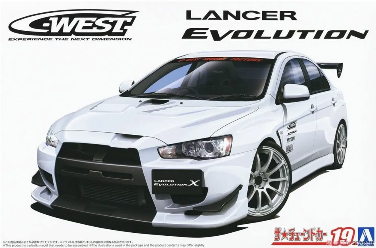 Модель сборки Автомобиль Aoshima-06929D 1/24 C-West CZ4A Mitsubishi Lancer Evolution комплект моделей автомобилей