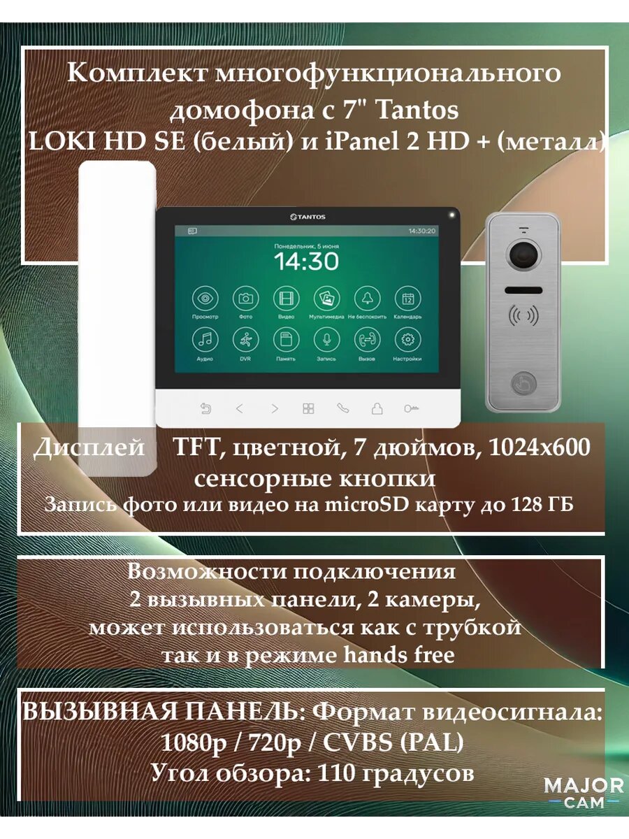 Комплект LOKI HD SE (белый) и iPanel 2 HD + (металл)