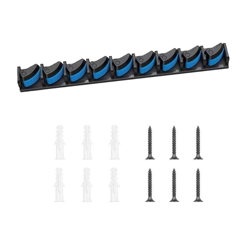 Легкий Стеллаж Для Удочек Настенный Держатель Удочки Вертикальная Опора 9 Штанг для Хранения в Гараже Прочный