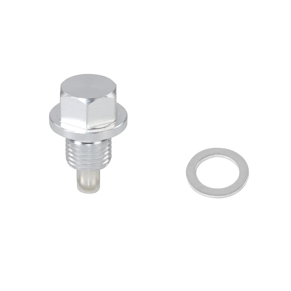 VR - M12x1.5 M12x1.25 M14x1.5 Магнитная дренажная масляная пробка и сливная м12х1,5, серебристый
