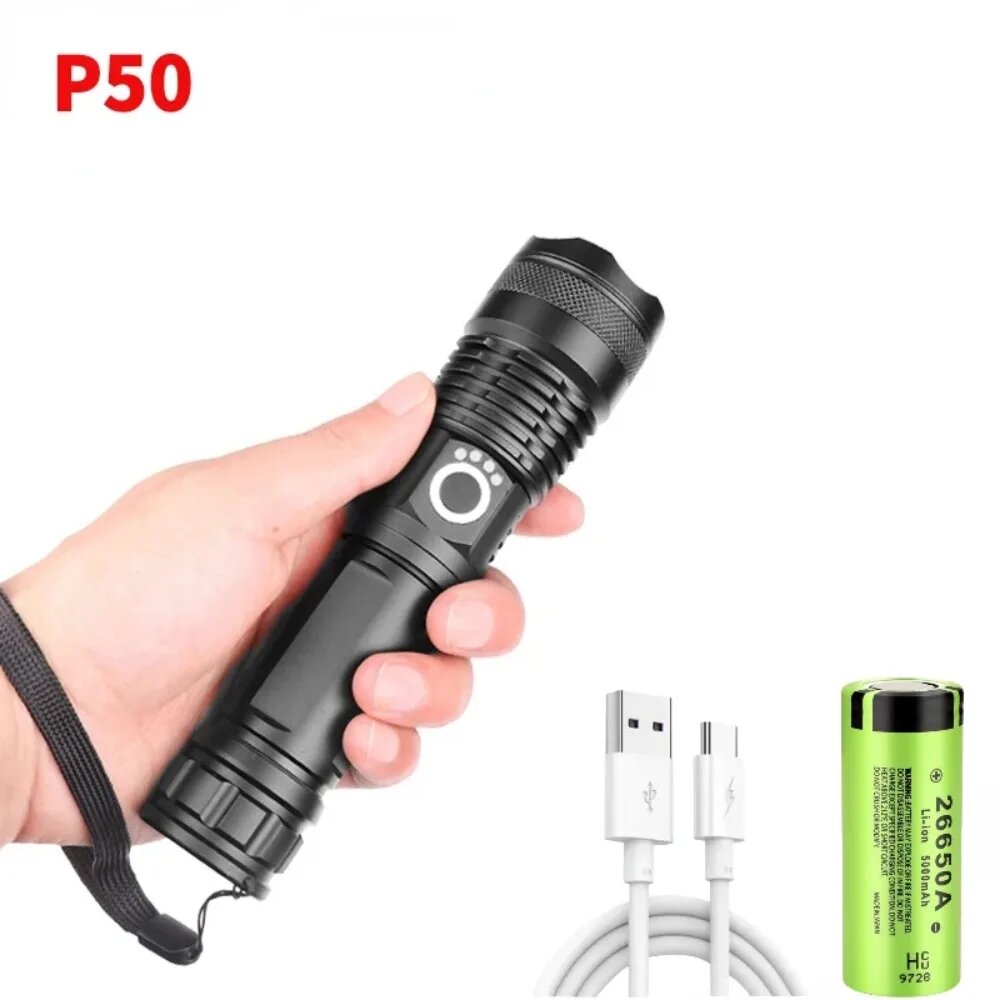 JONCELY тактический фонарик XHP90/XHP70 USB rechargeable XHP50