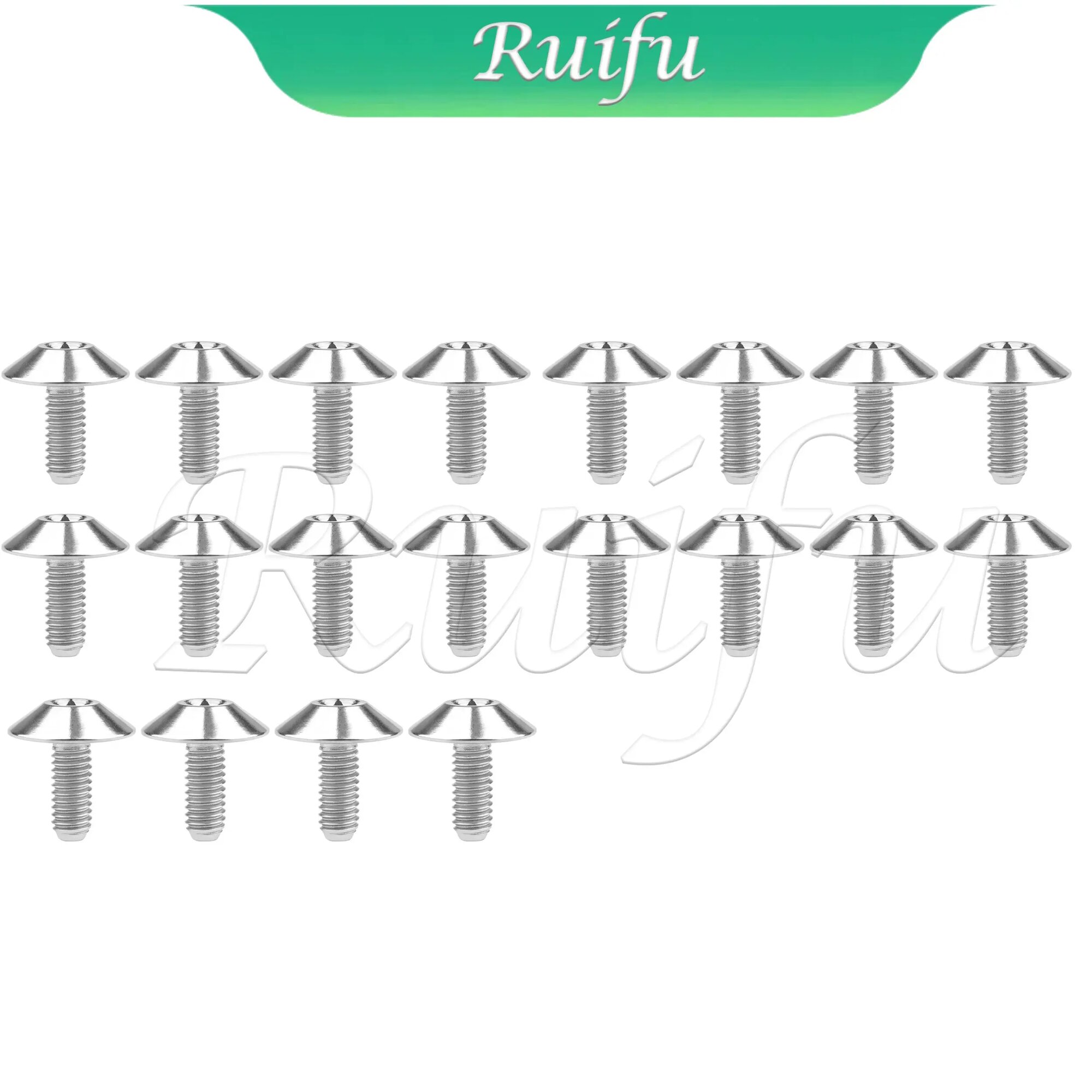 Ruifu Титановые болты 20 шт. M4/M5/M6x10 12 15 20 25 30 35 мм М5 (постельное белье), Titanium, 15mm