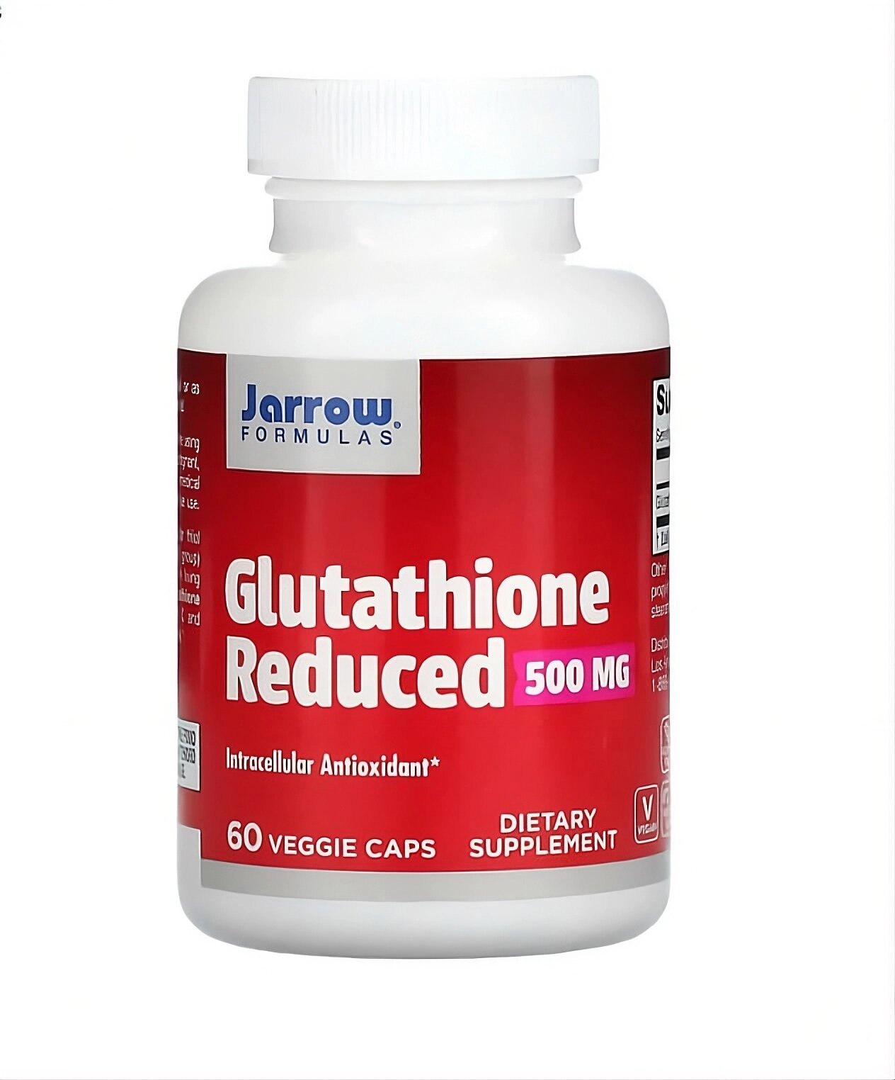 Jarrow Formulas Glutathione Reduced 500 mg 60 vcaps/ "Глутатион Редьюсд 500 мг" 60 вег. капс.