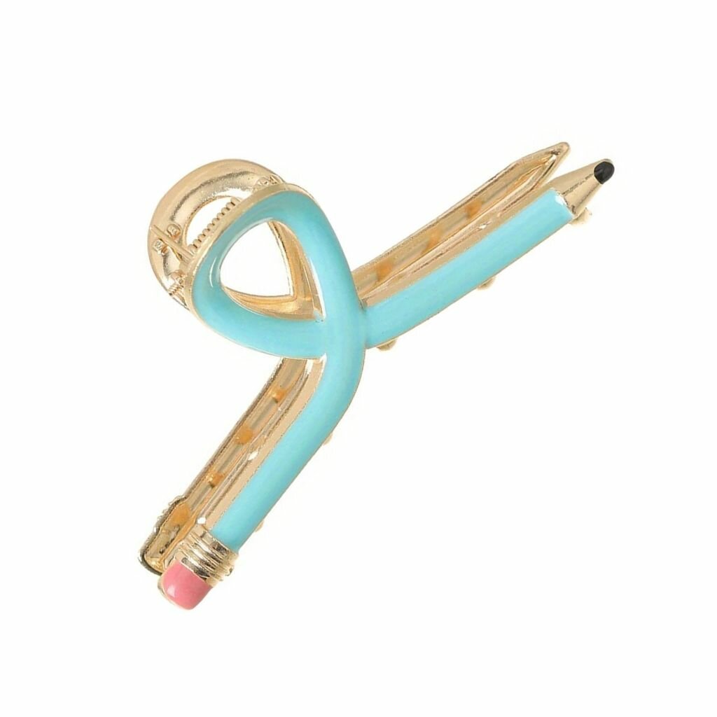 Имитационный металлический захват для карандаша-синий