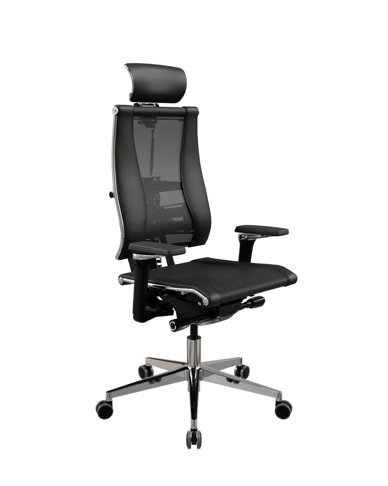 Кресло руководителя METTA Y 4D Free Steel Chrom\Full Ergonomiks