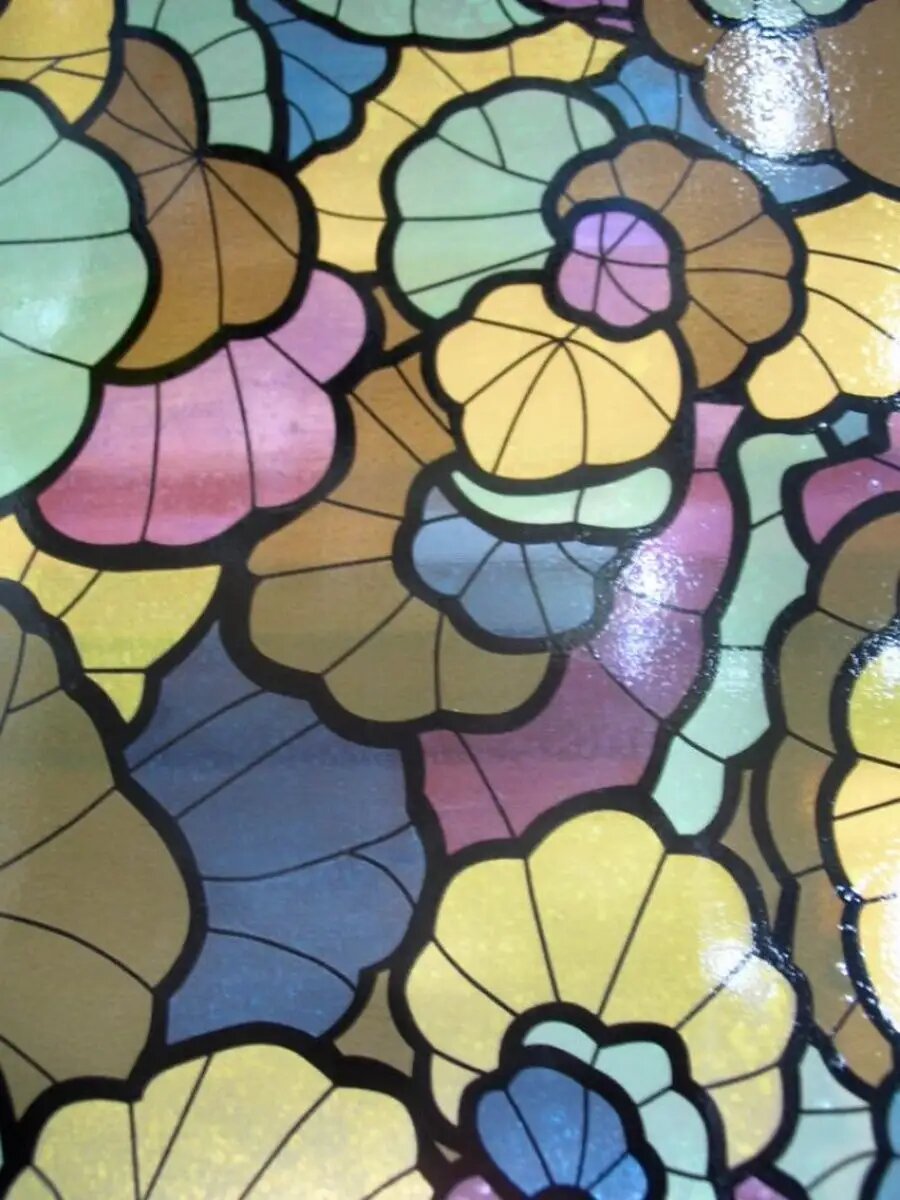 Витражная пленка Color Decor, самоклеящаяся, имитация витражного стекла, 0.45х8 м