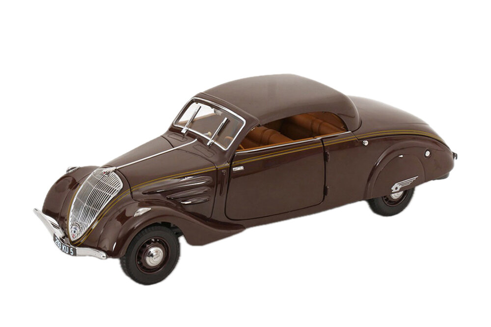 Модель коллекционная NOREV Peugeot 402 eclipse (купе-кабриолет) 1937 chocolate