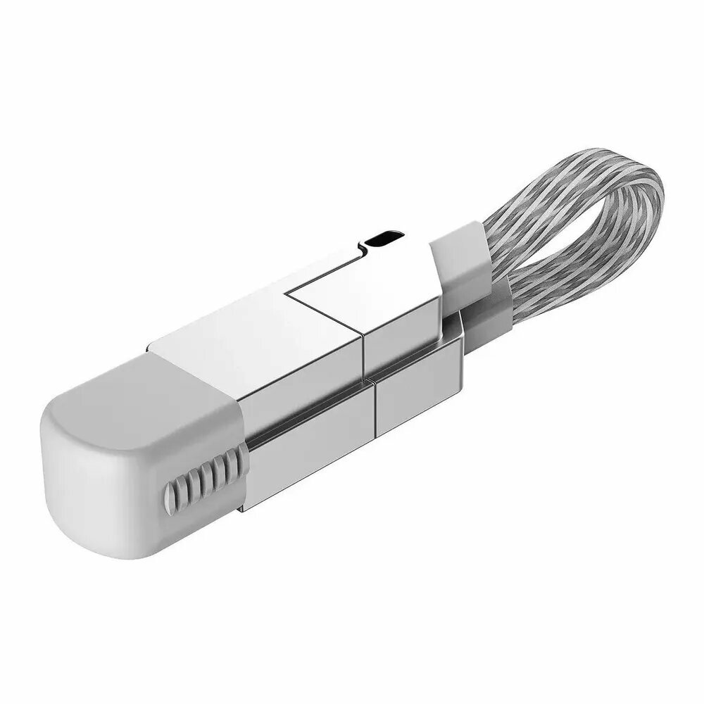 Кабель для мобильных устройств USB 2.0 Type-A/Apple Lightning, USB Type-C, 0.155 м, светло-серый