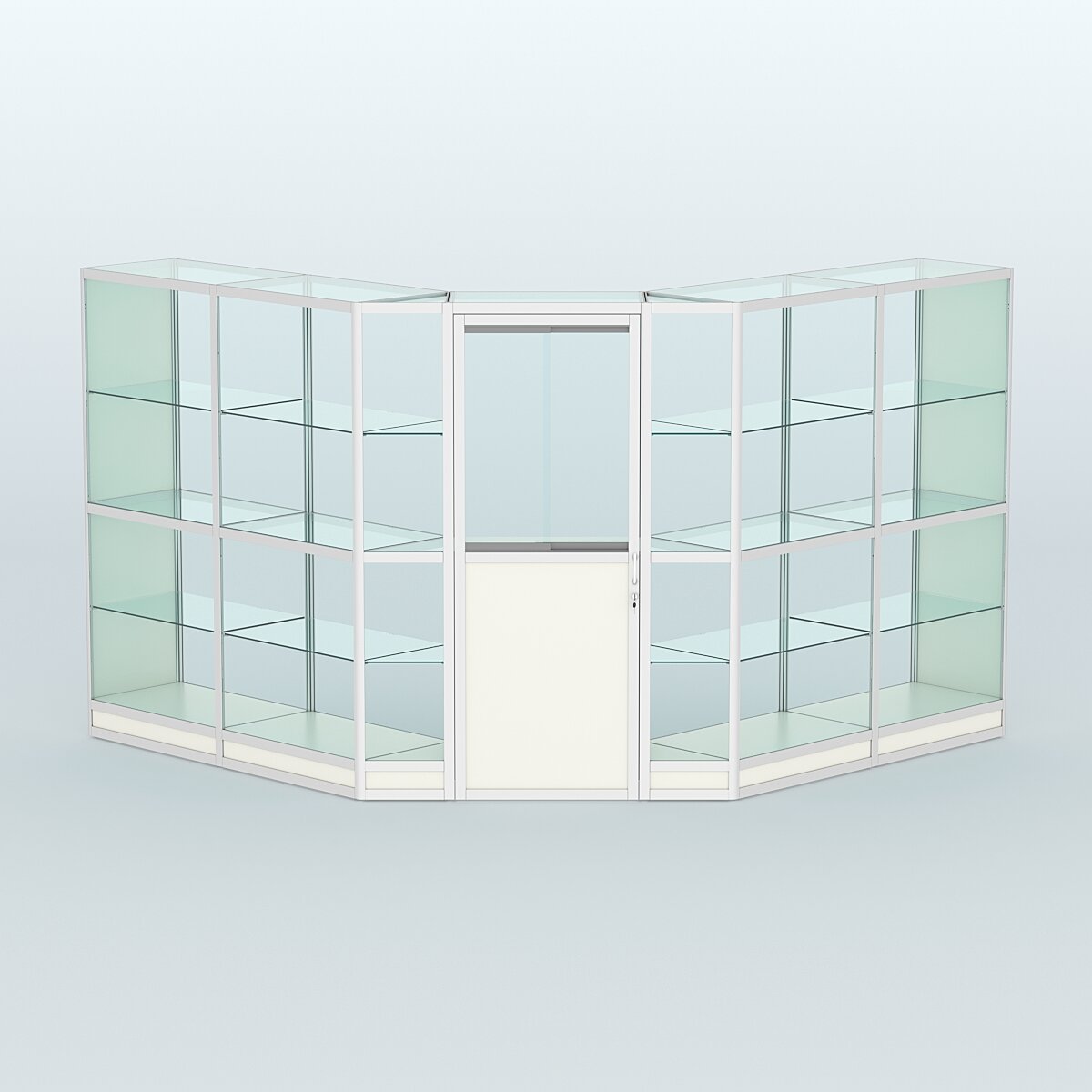 Павильон из профиля угловой №7г (9 кв. м), Белый