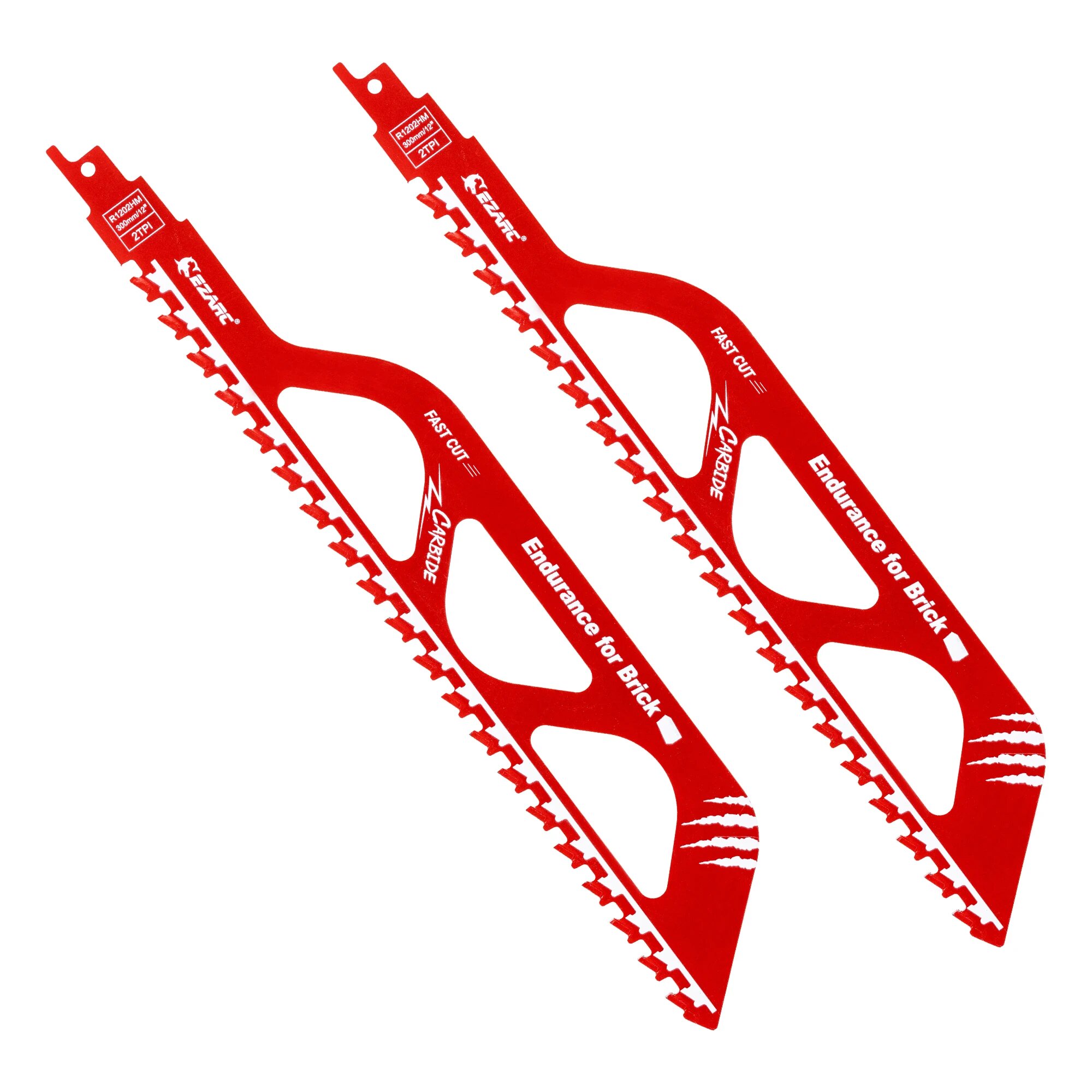 Полотна для сабельных пил EZARC 12/18 дюймов, твердосплавные, для резки газобетона, 300 2PCS