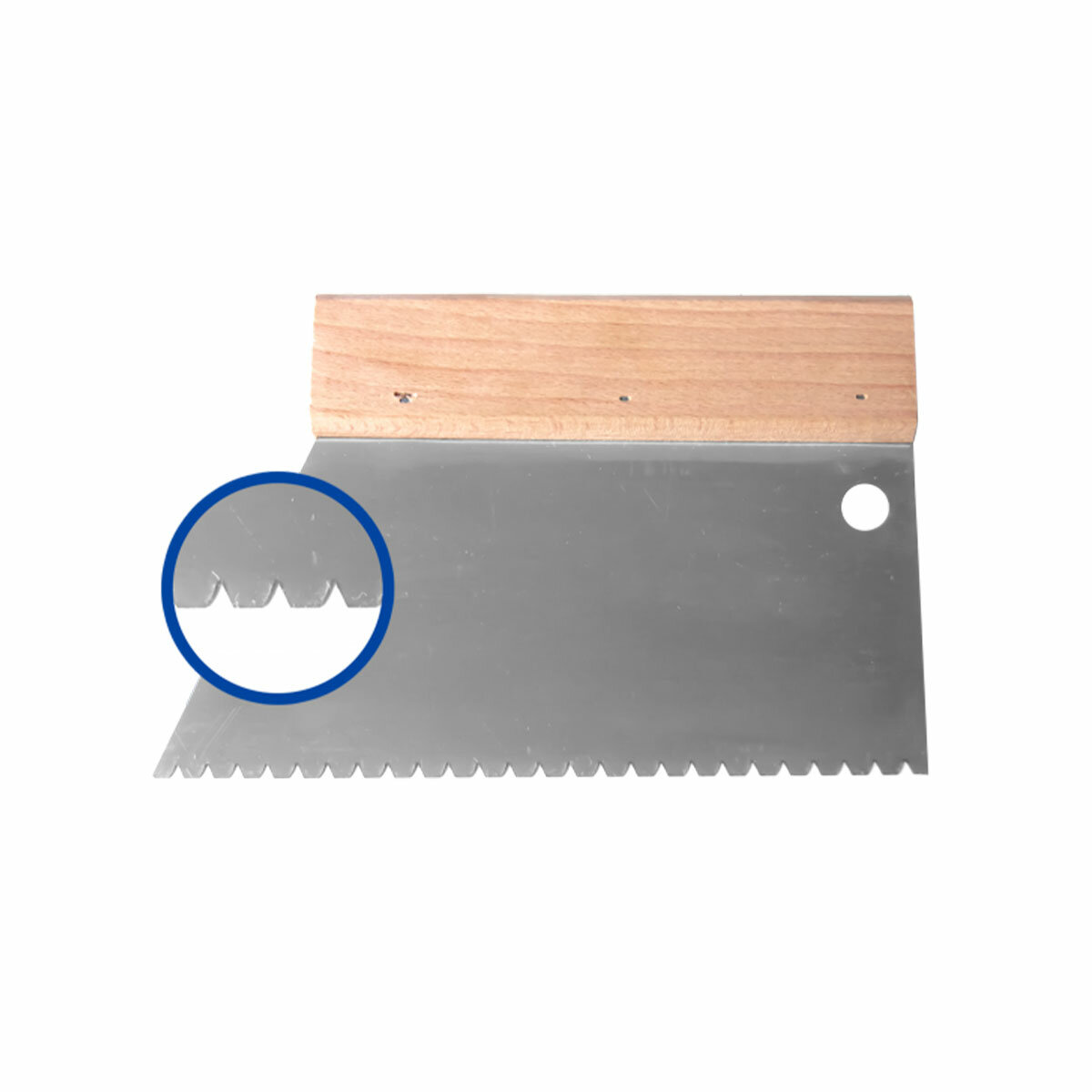 Шпатель зубчатый интек B3 для нанесения клея 180 мм 10109-180-007