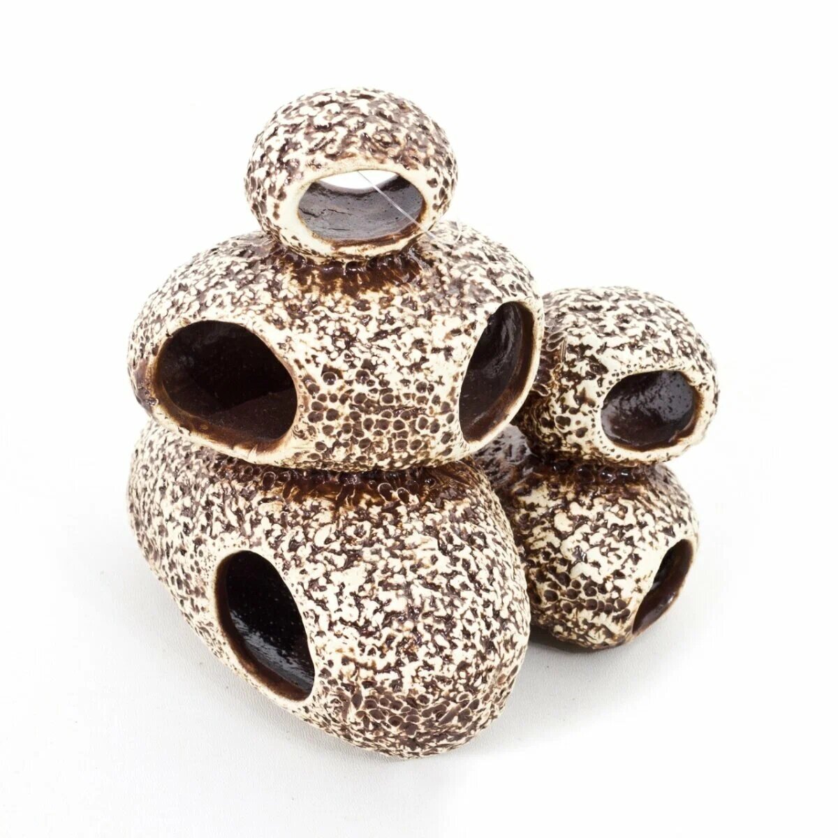 Декорация для аквариума Белая Керамика 98 Пещера для нереста №3 23х13х13см