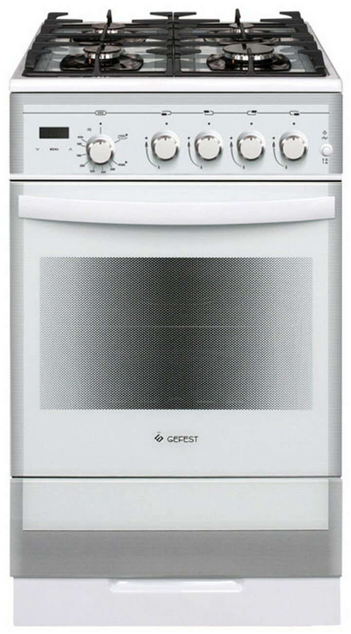 Газовая плита Gefest ПГ 5500-03 0042 50 см, 52 л, 4 конфорки, белый