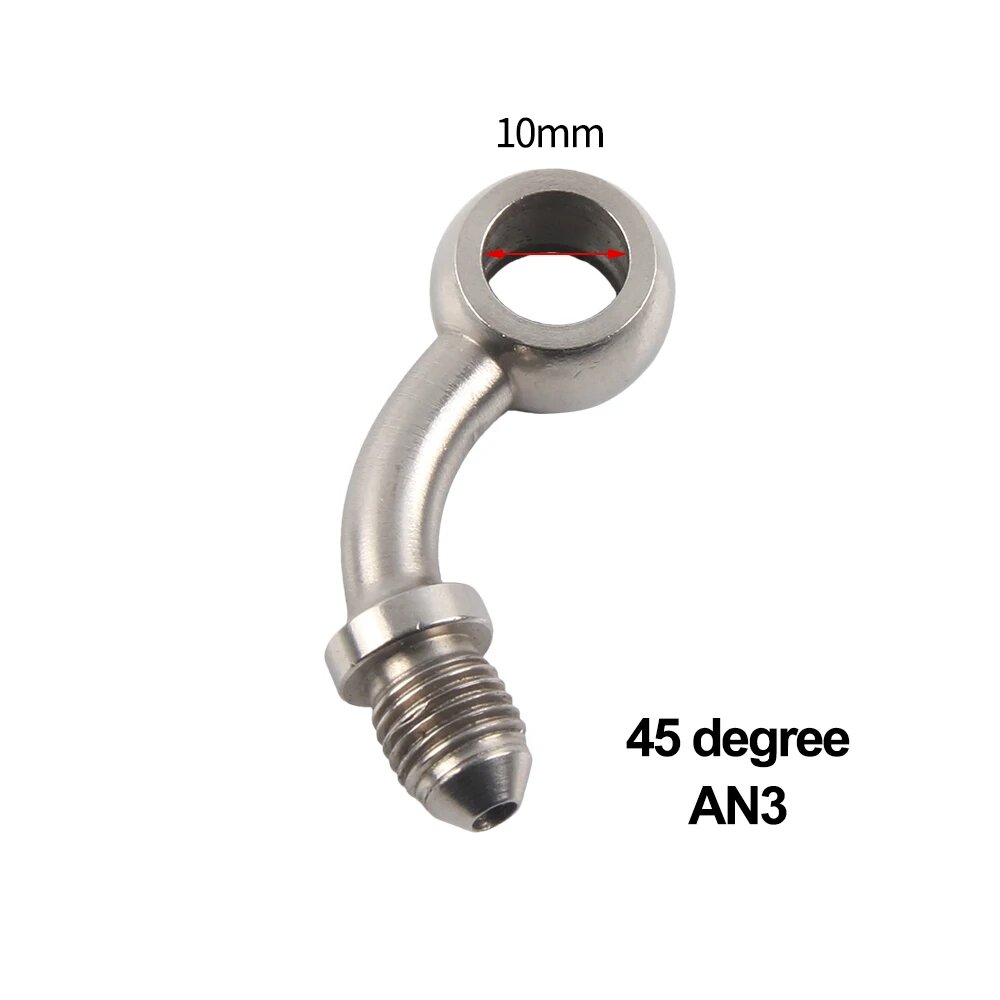 45° AN3 фитинг банджо M10x1 из нержавеющей стали, Цвет: BJ13-45C
