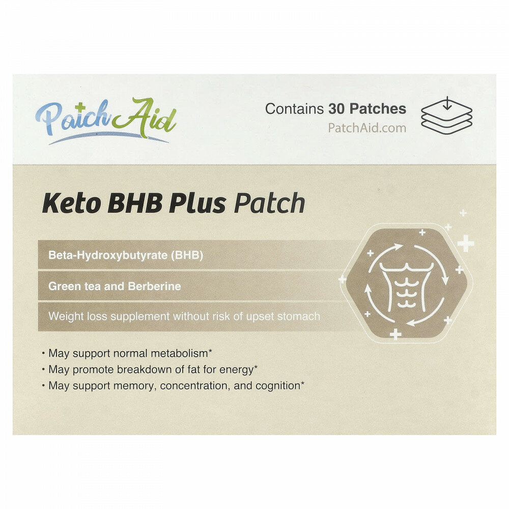 PatchAid, Keto BHB Plus, патч, 30 патчей