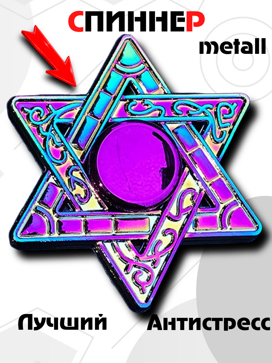 Спиннер металлический антистресс сюрикен фиджет спинер унисекс