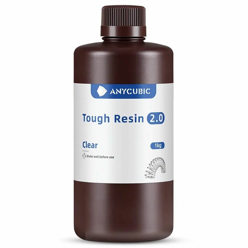 Фотополимерная смола Anycubic Flexible Tough Resin 2.0, прозрачная (clear) (1 кг)